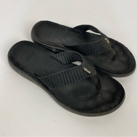 Teva | Shoes | Teva Black Thong Sandals Flip Flops Summer Minimalist ...